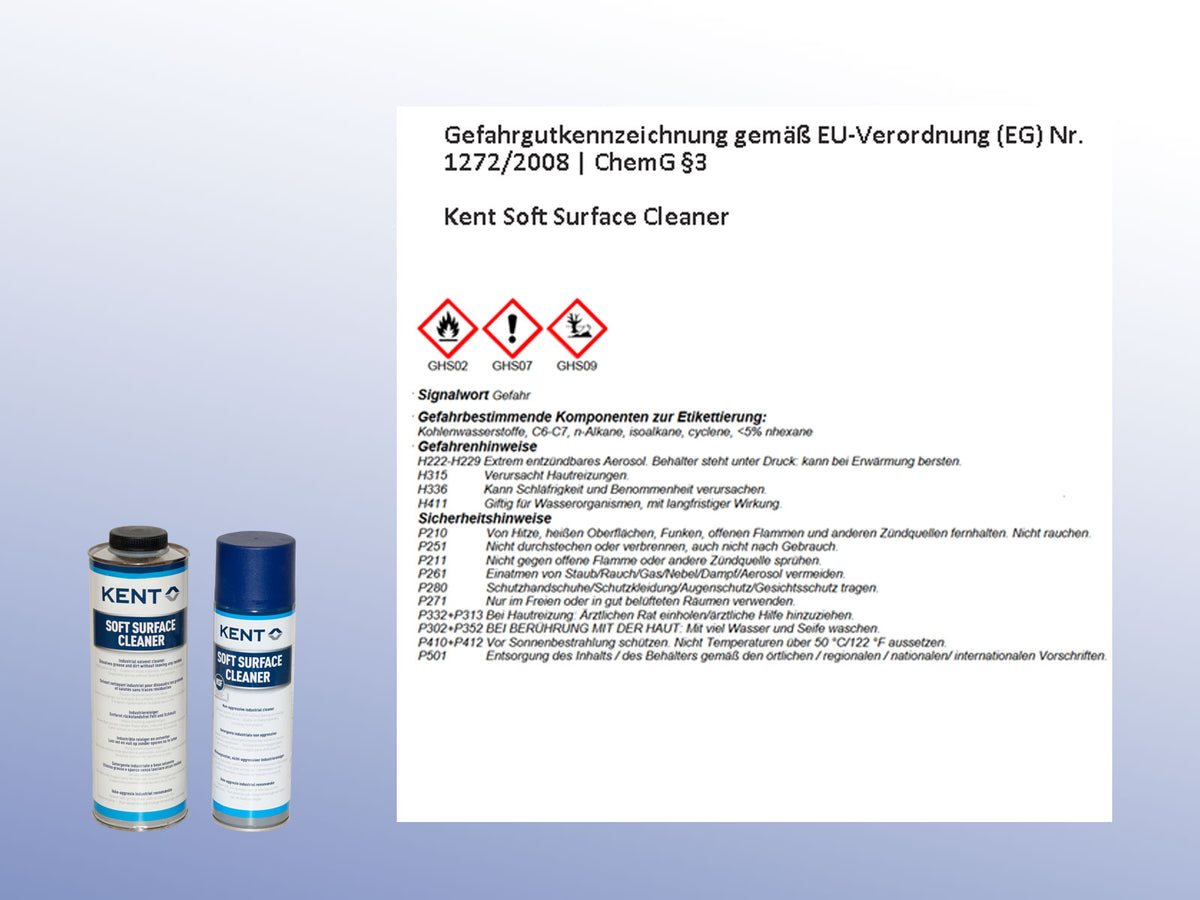 Kent Soft Surface Cleaner 500 ml Spray o. 1 Liter Flasche nur für Gewe – gfkshop