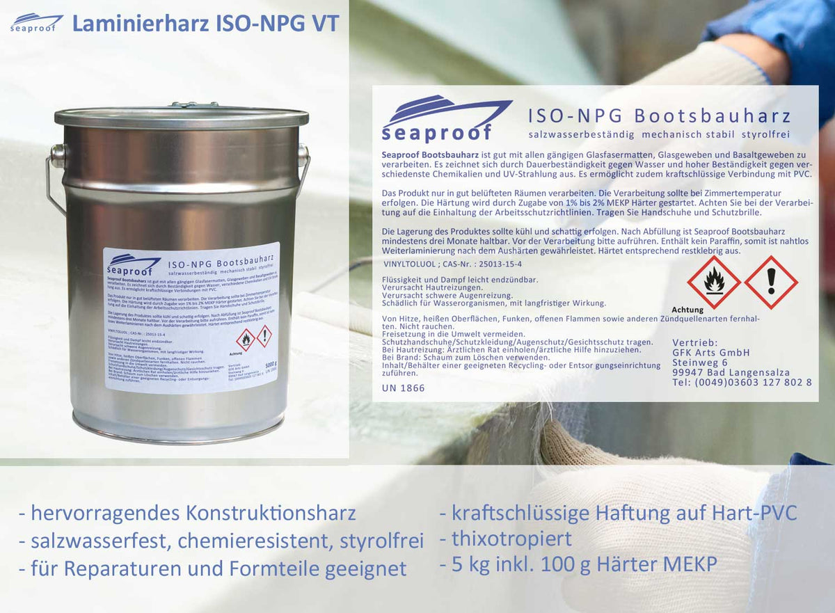 seaproof Polyesterharz & Topcoat - Gelcoat Reparatur - Bootsbau ISO-NP ...